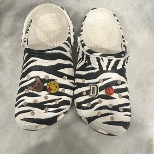 CROCS | Shoes | Zebra Crocs Womens 1mens 9 | Poshmark